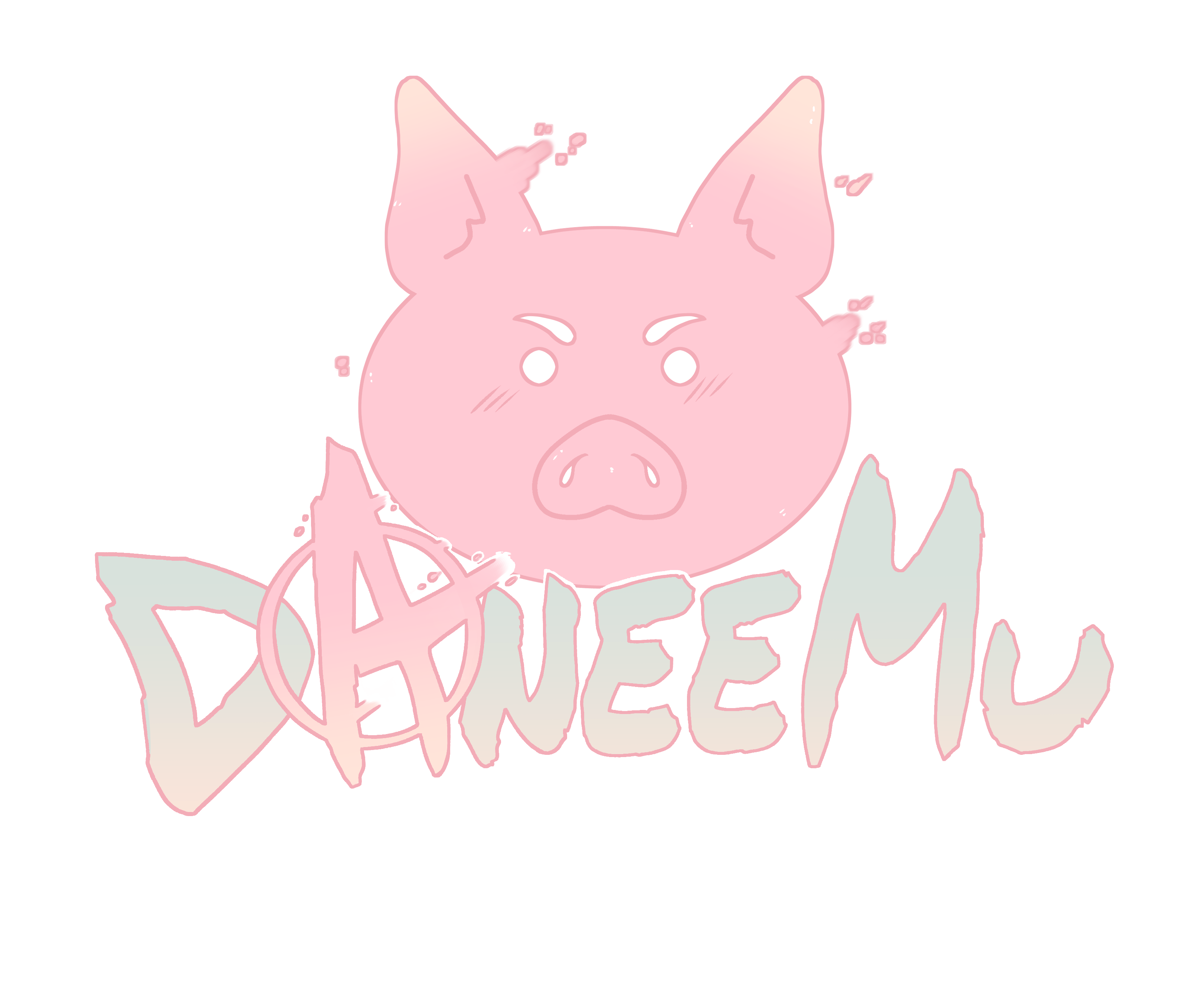 Danee Mu the Small Piggy Artist - Just a pig making art